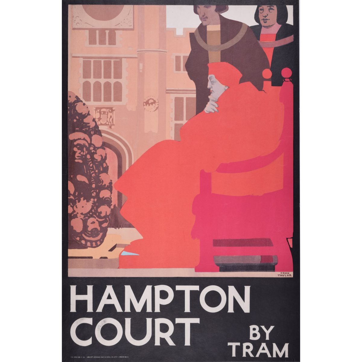 Fred Taylor London Underground Tram Poster Hampton Court (1929 ...