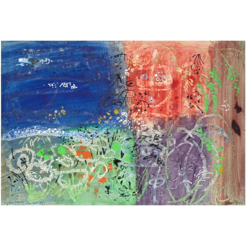 John Piper Garn Fawr watercolour and gouache painting - Manning Fine Art