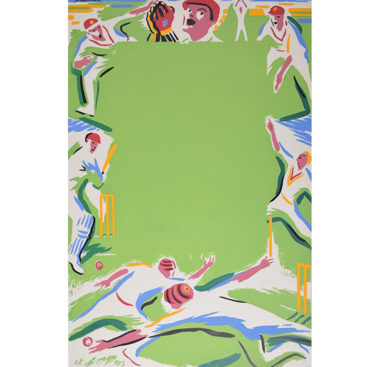 Percy Drake Brookshaw Cricket Original Coach Poster - Manning Fine Art