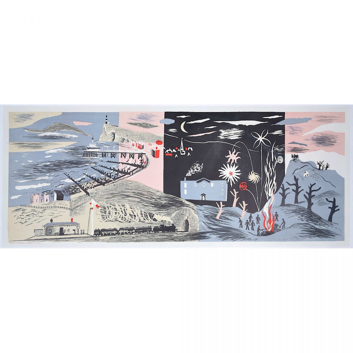 John Piper, Nursery Frieze II, Surrealist Lithograph - Manning Fine Art