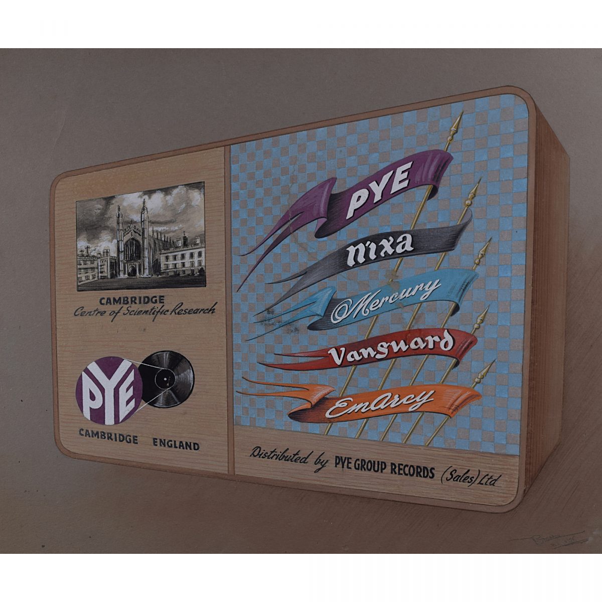 Bowens Advertising design for Pye Records Cambridge - Manning Fine Art