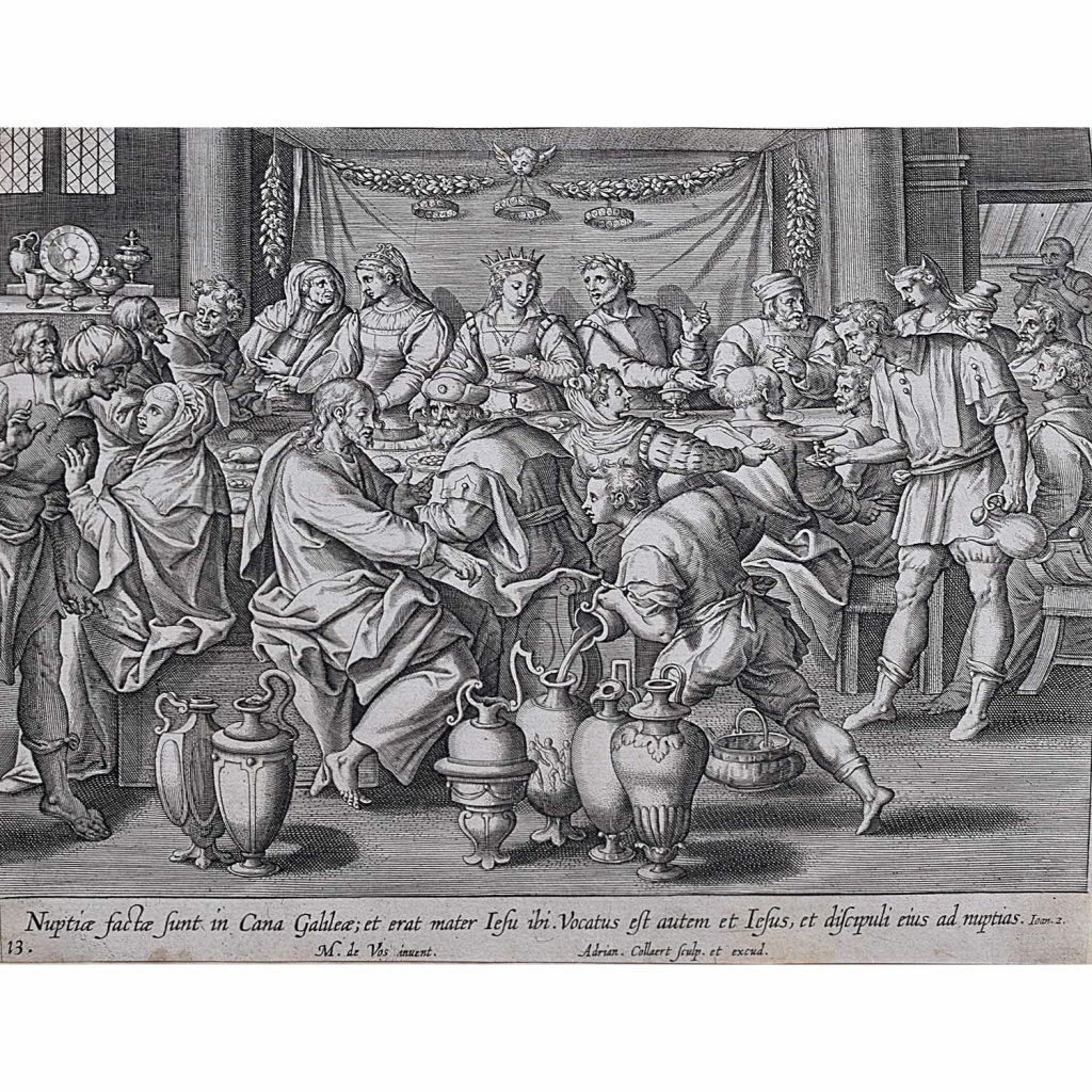 Adrian Collaert Martin de Vos Wedding at Cana - Manning Fine Art