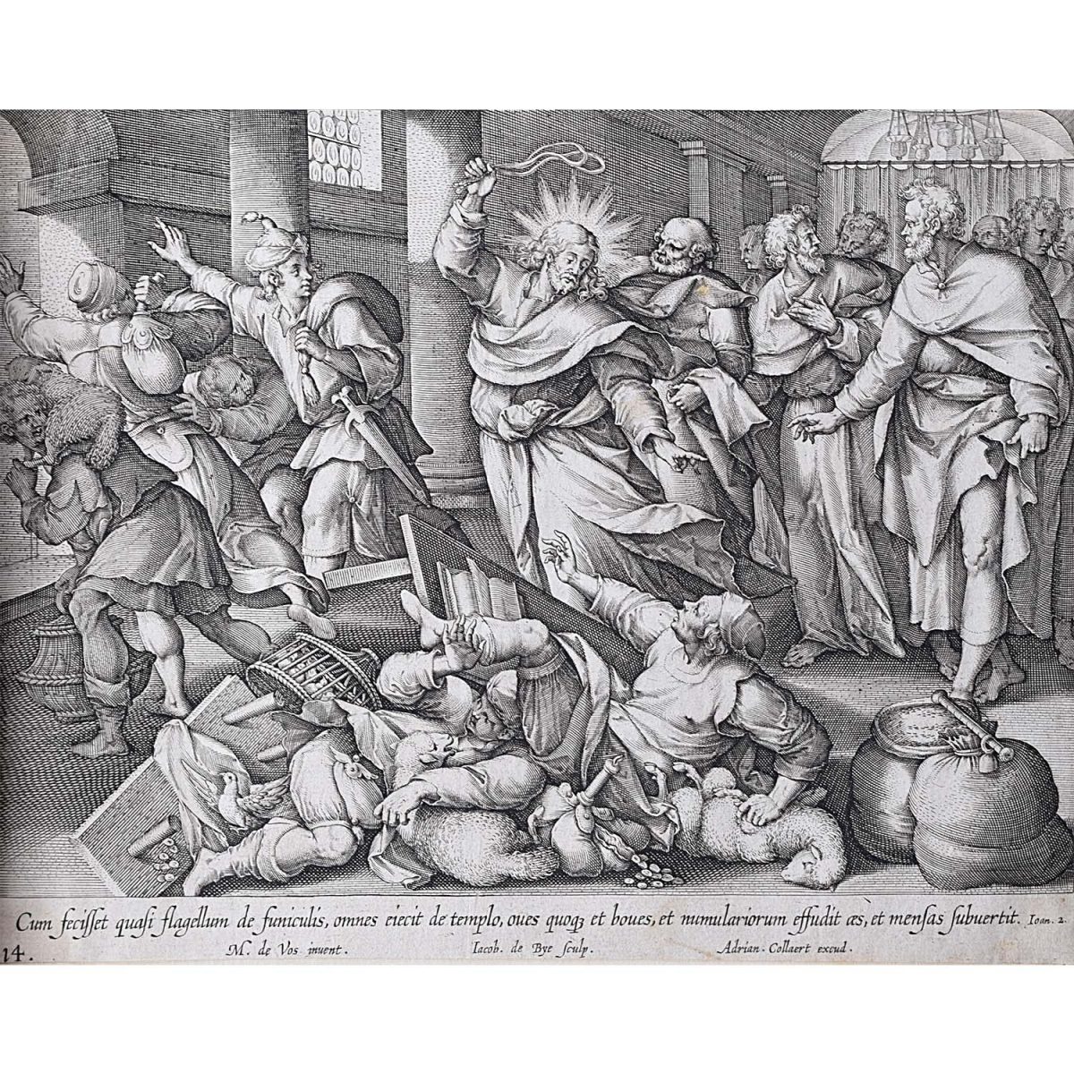 Adrian Collaert Martin de Vos Jesus Clears the Temple Courts - Manning ...