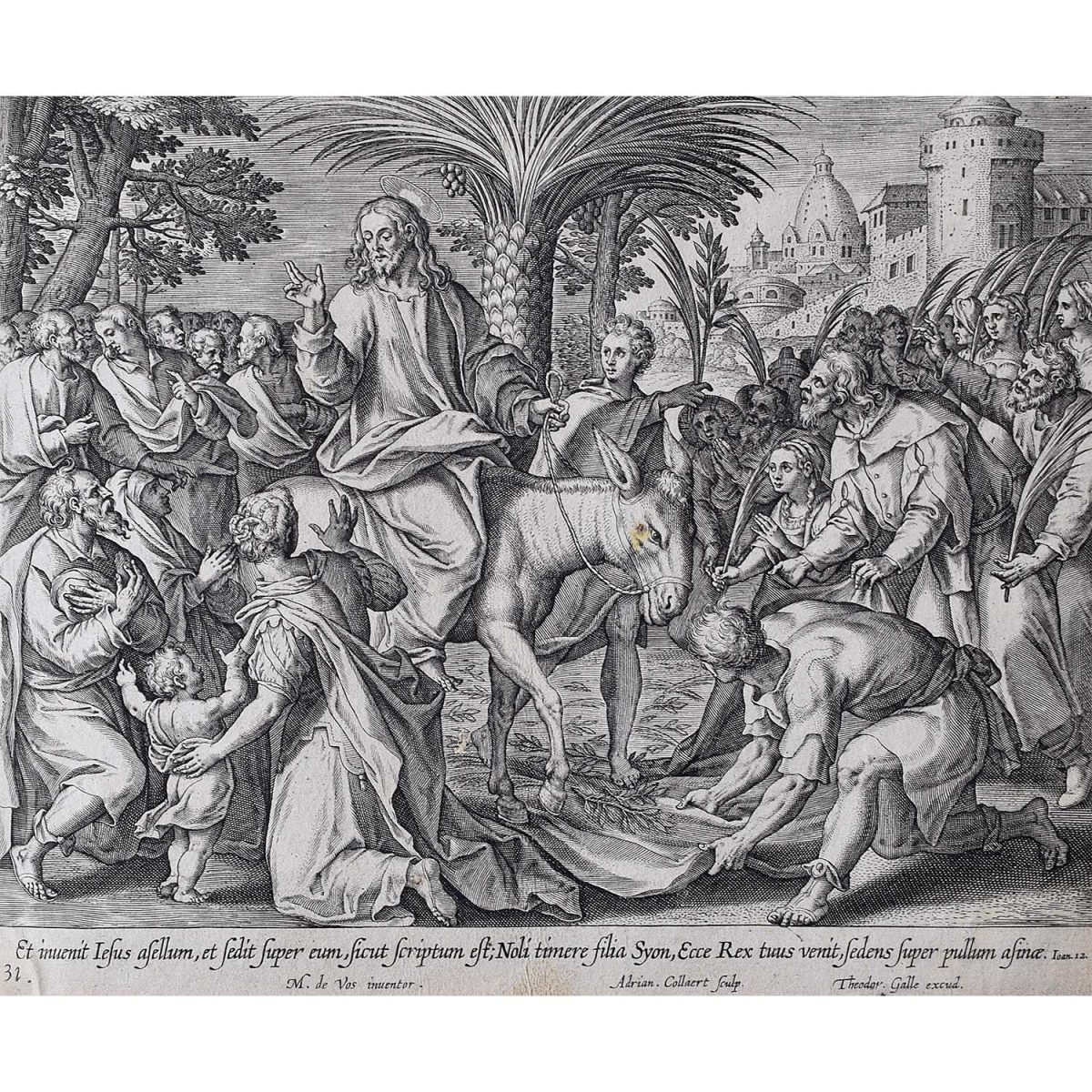 Adrian Collaert Martin de Vos Triumphal entry into Jerusalem - Manning ...