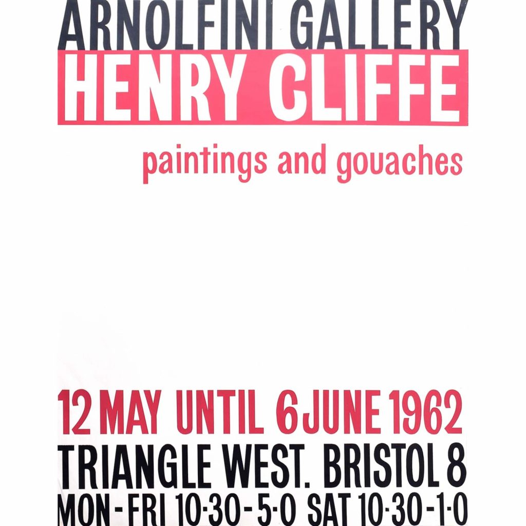 Henry Cliffe (1919-1983) Arnolfini Gallery Poster - Manning Fine Art