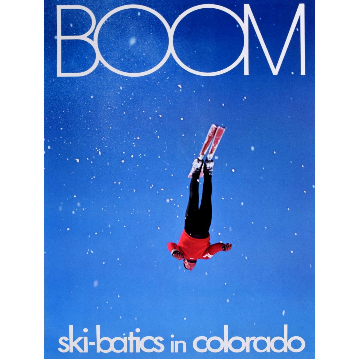 'BOOM' ski-batics in Colorado poster, c.1970 Skiing USA - Manning Fine Art