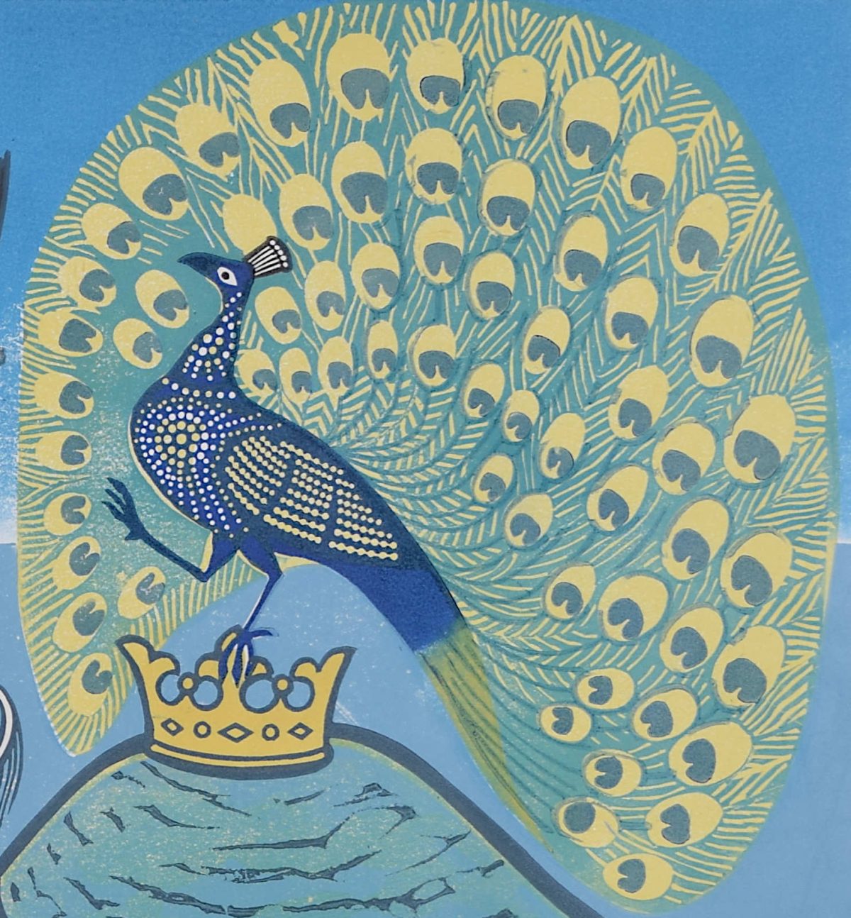 Edward Bawden: 'Aesop's Fables: Peacock and Magpie' print
