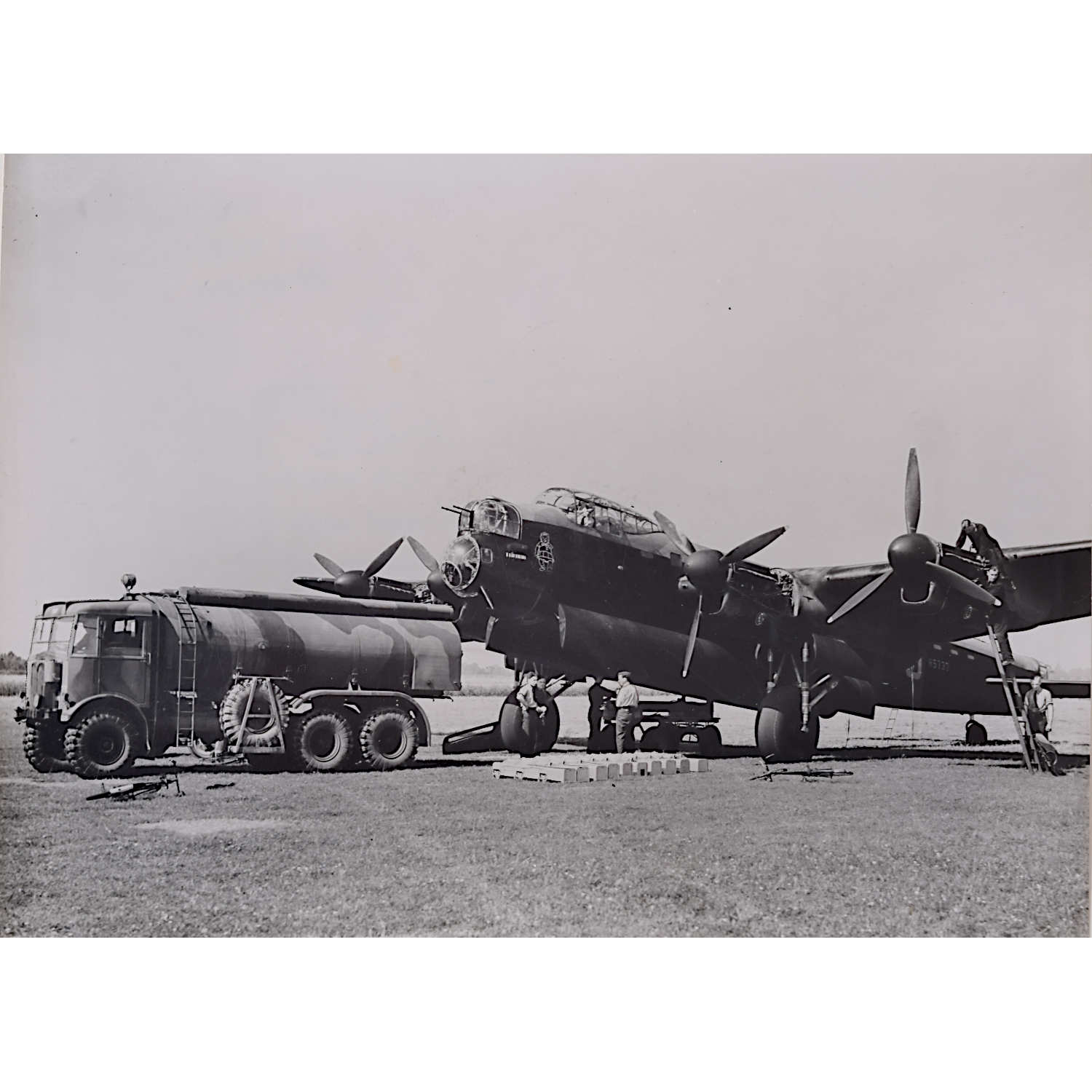 An Avro Lancaster II at its dispersal point - Manning Fine Art