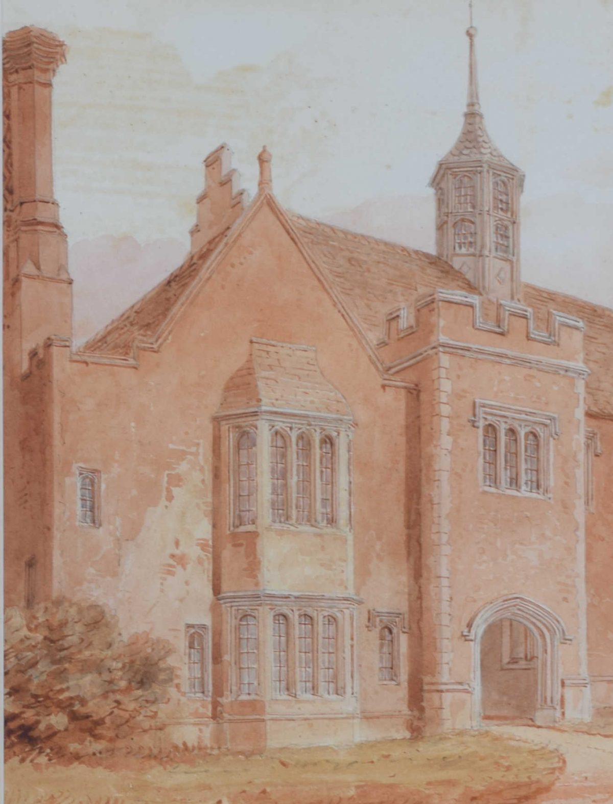 Horham Hall, Essex watercolour by John Chessell Buckler