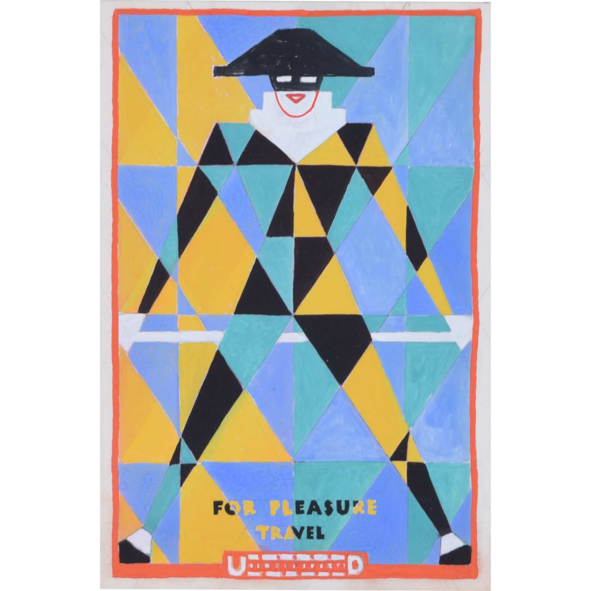 London Underground Harlequin 1930s Mac Spink original Art Deco poster ...