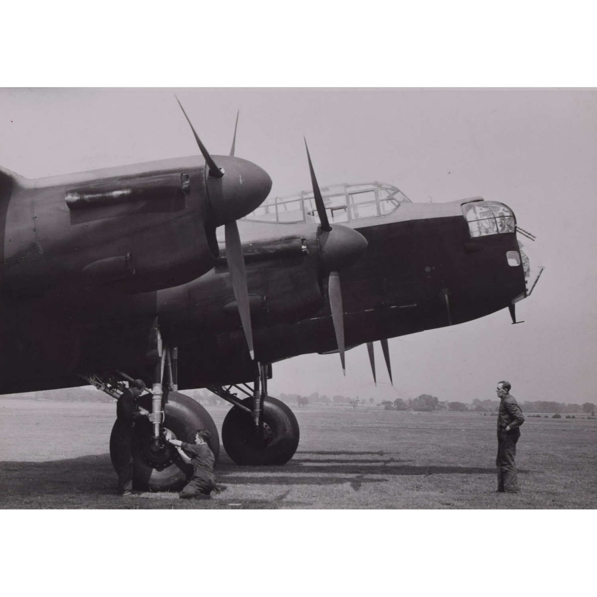 Lancaster Bomber starboard wing for 'Flight' 1942 photograph - Manning ...