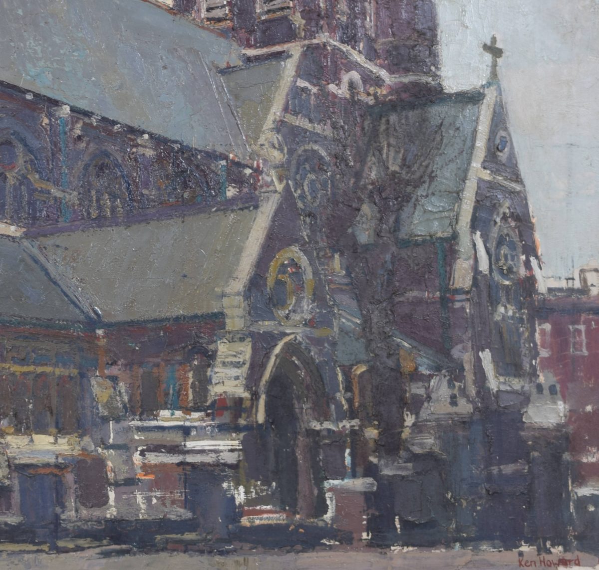St Stephen's Church, Hampstead oil painting by Ken Howard