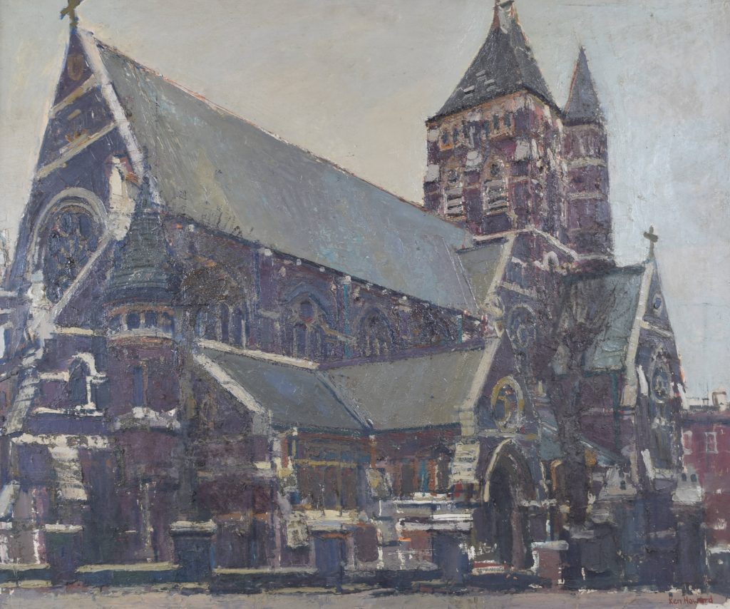 St Stephen's Church, Hampstead oil painting by Ken Howard