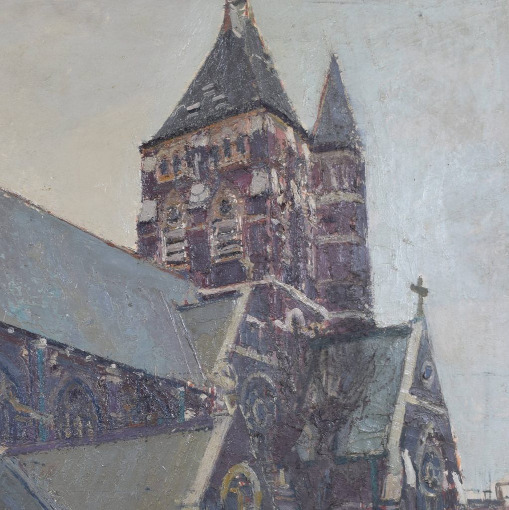 St Stephen's Church, Hampstead oil painting by Ken Howard