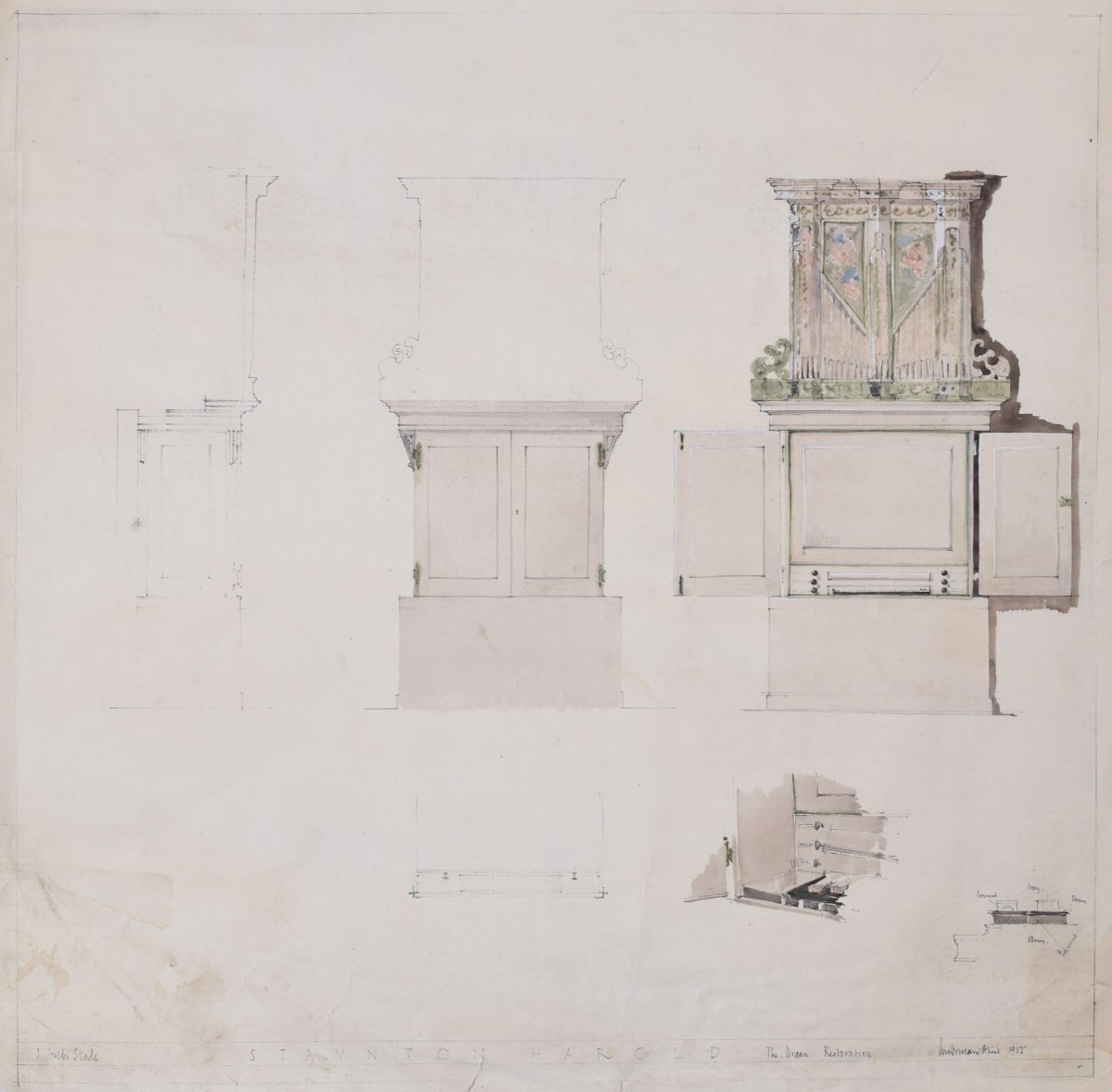 Louis Osman's Staunton Harold organ restoration architectural design