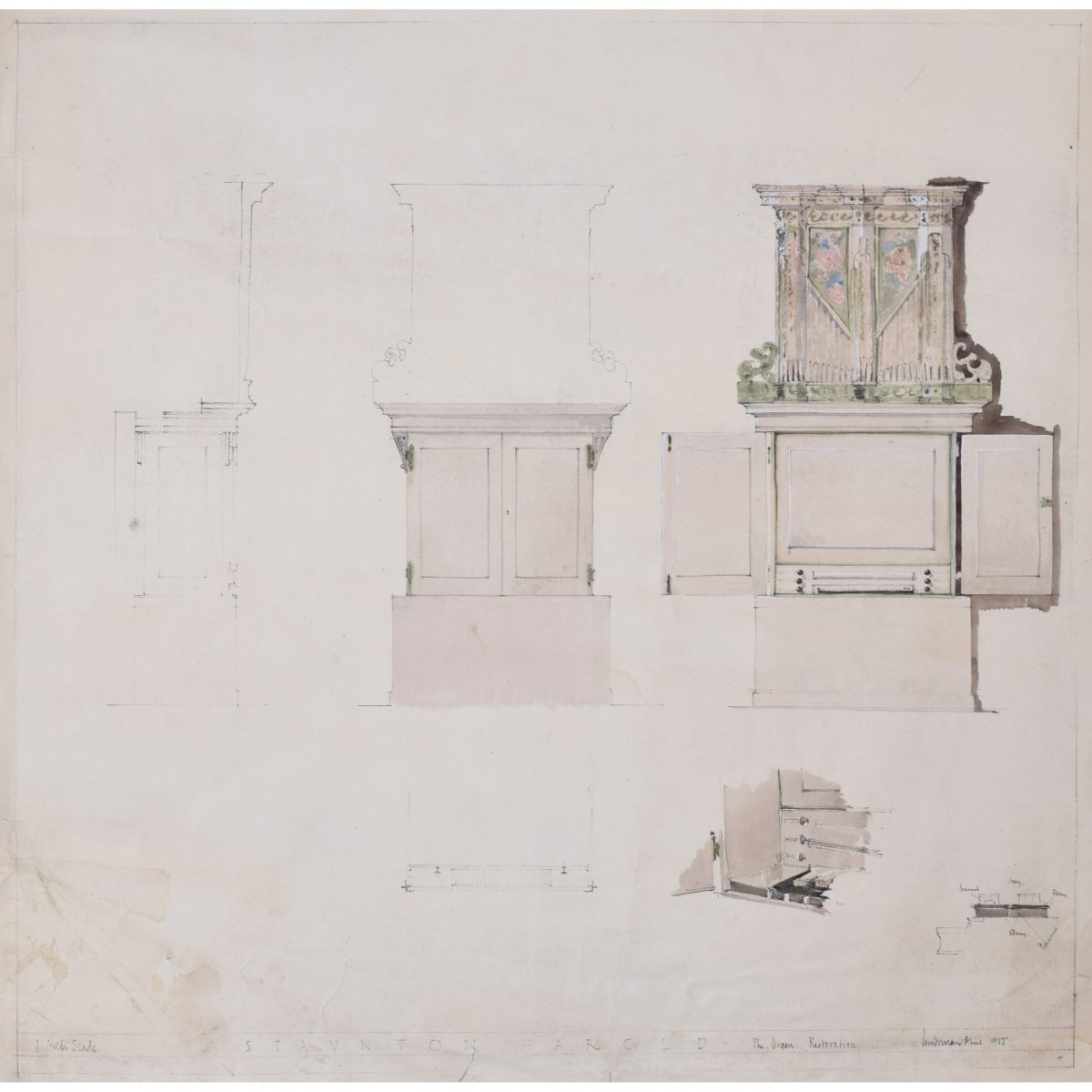 Louis Osman's Staunton Harold organ restoration architectural design