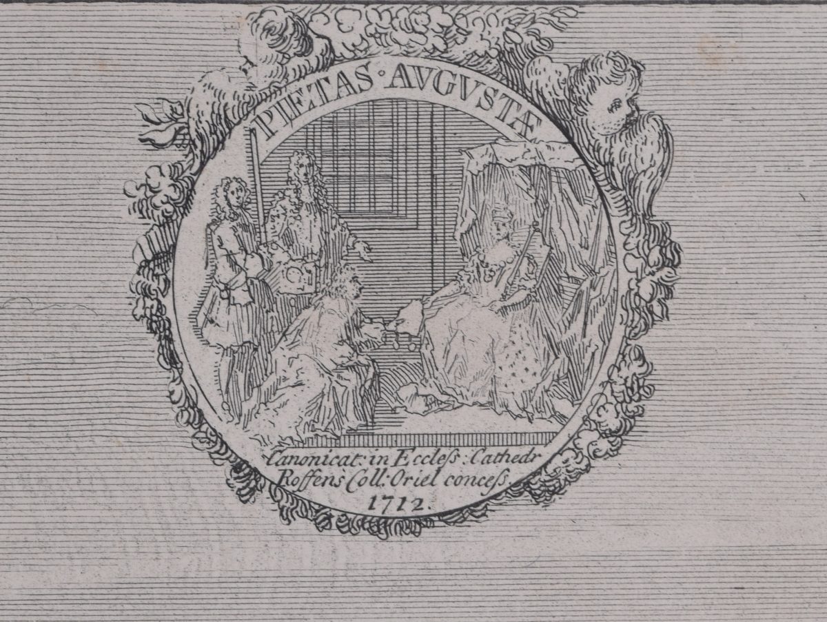 Oriel College, Oxford 18th century engraving