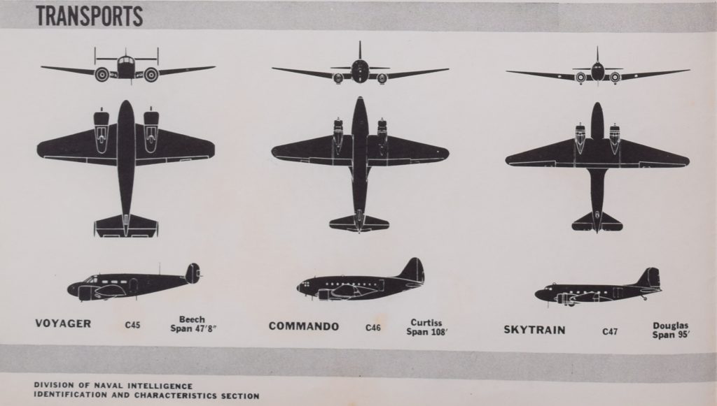 USA and UK fighter plane identification poster WW2