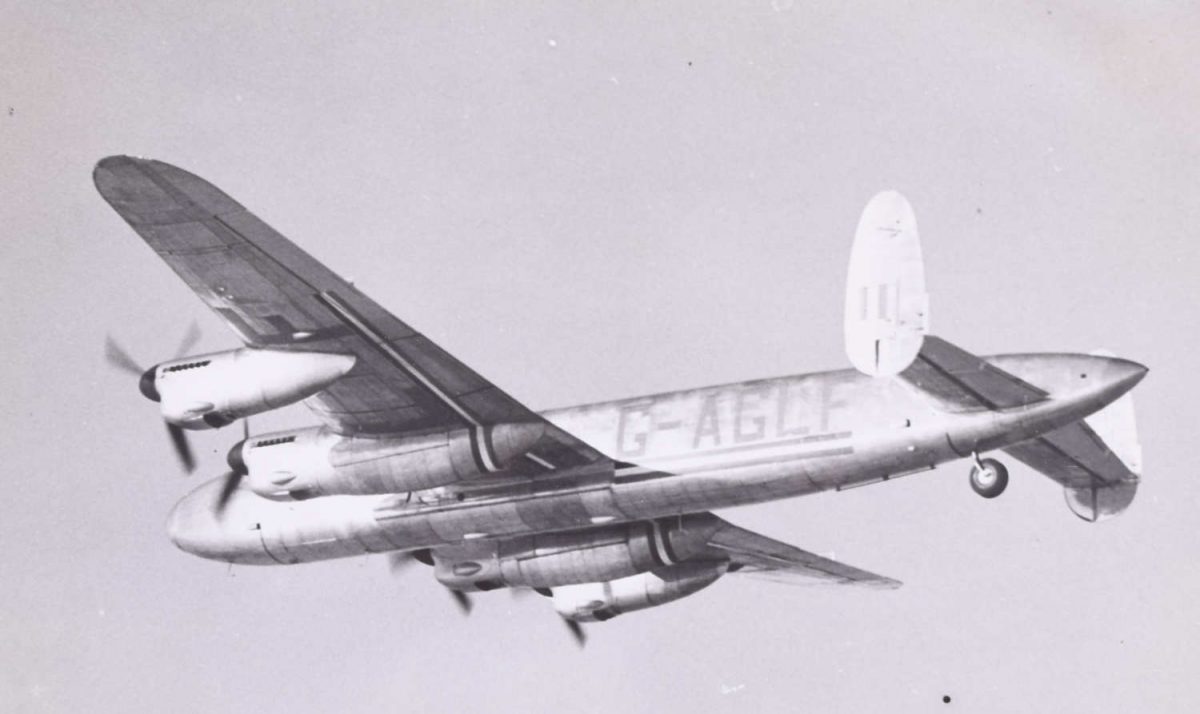 Avro Lancastrian Airliner G-AGLF original photograph c. 1945 - Manning Fine Art