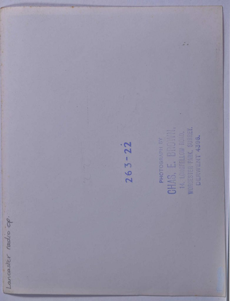 Avro Lancaster Bomber Radio Operator Charles E Brown original ...