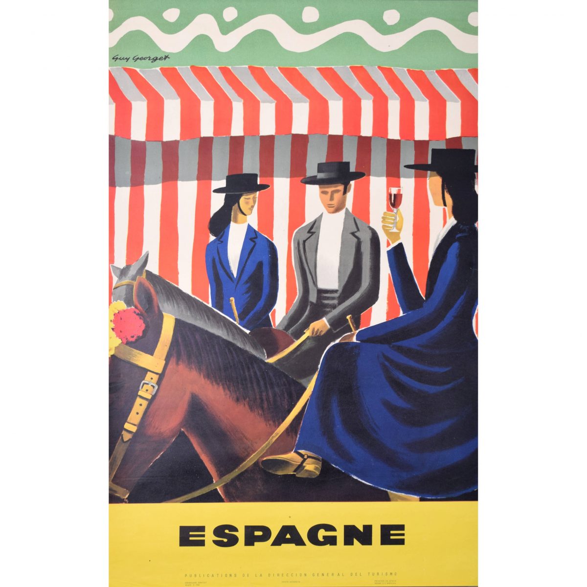 Espagne Spanish Riders original vintage poster by Guy Georget