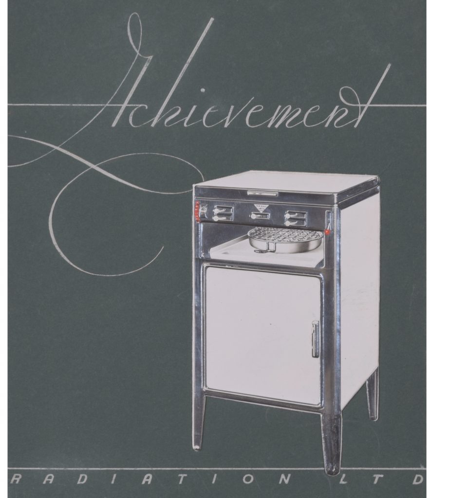 Radiation gas cookers Achievement Art Deco brochure design by Brownbridge