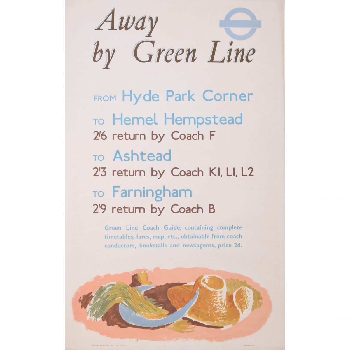 Away by Green Line Graham Sutherland original vintage poster - Manning ...