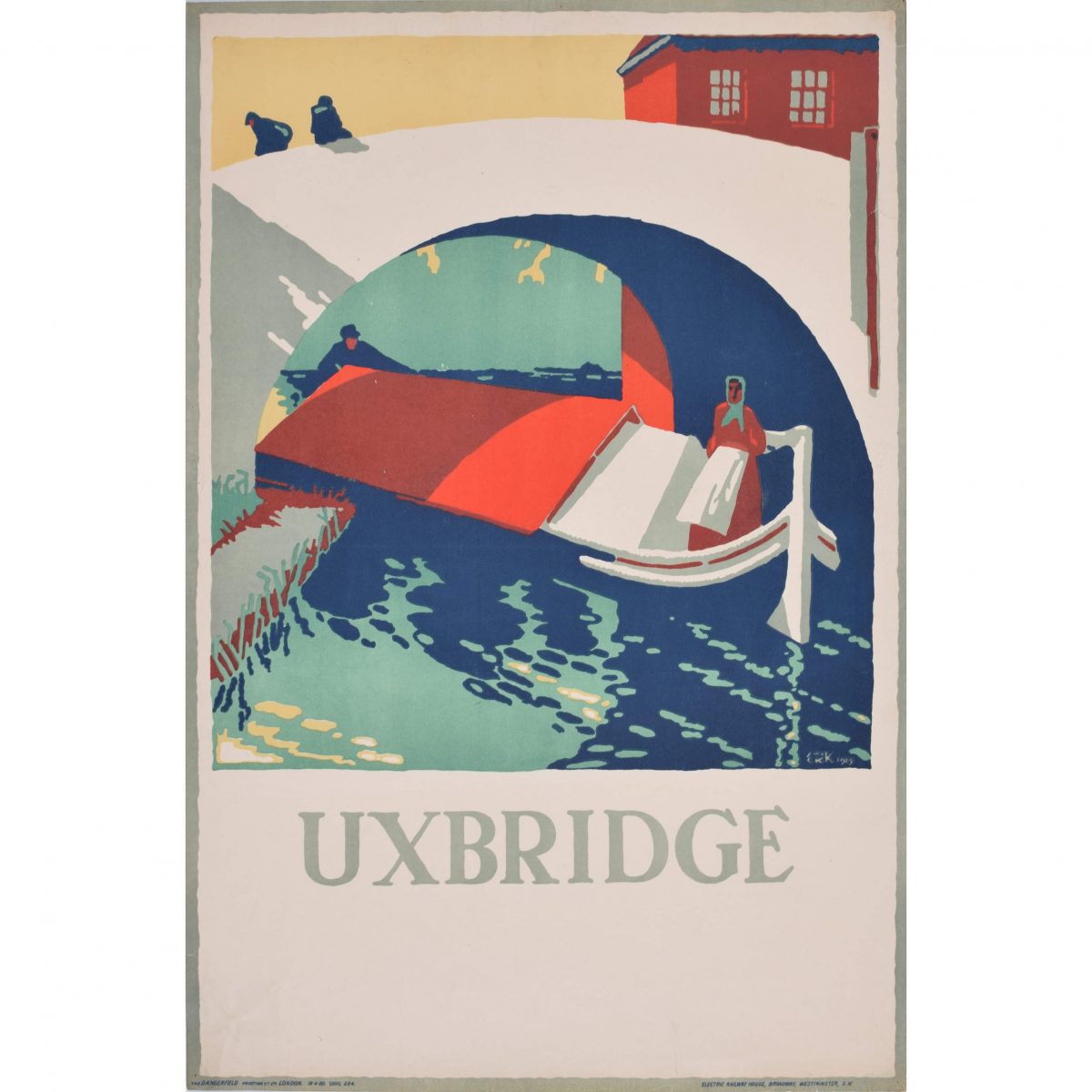 Uxbridge original vintage poster by Edward McKnight Kauffer - Manning ...