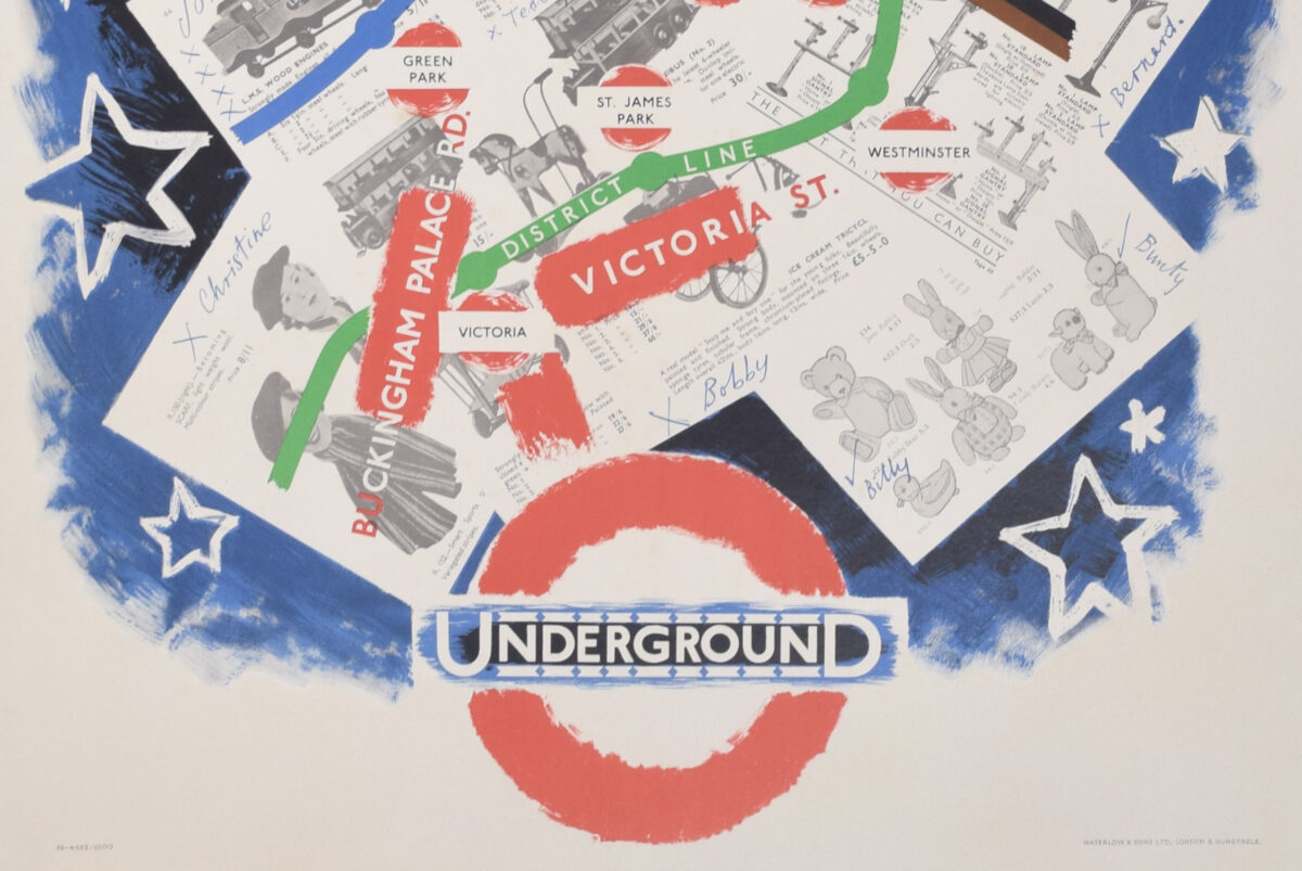 London Underground Map of London (1935) Christmas poster by Clifford ...