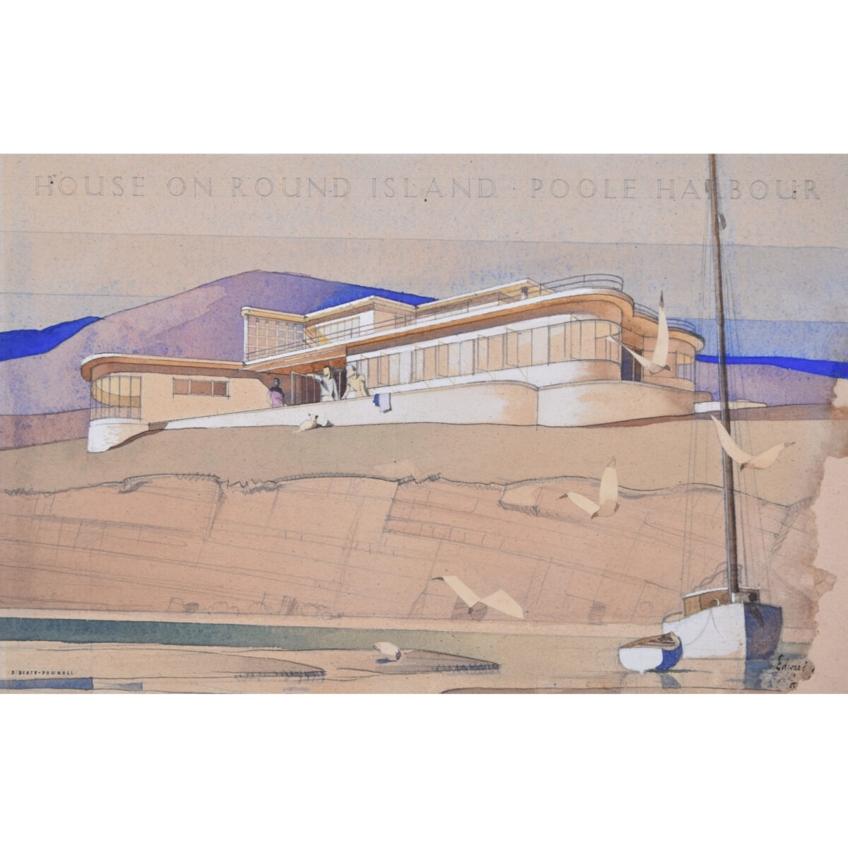 Architectural design for House on Round Island, Poole Harbour by Edward ...