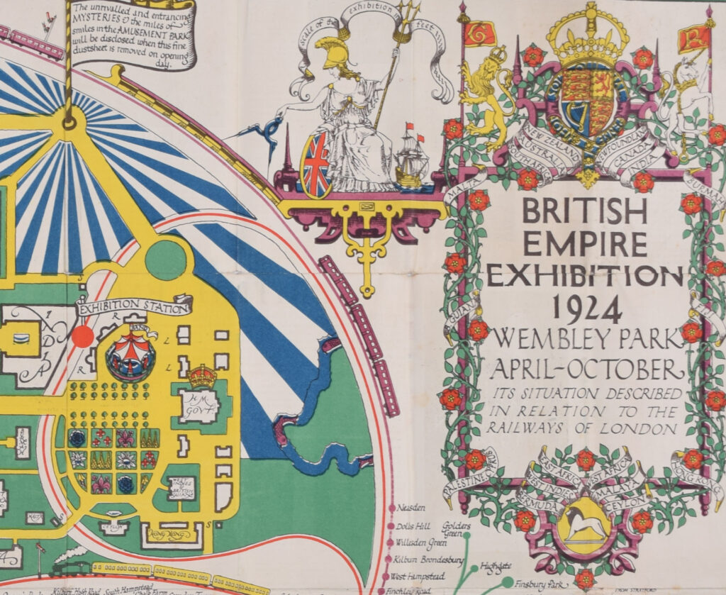 British Empire Exhibition 1924 Wembley map by Stanley Kennedy North