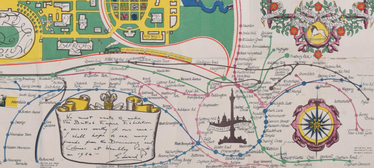 British Empire Exhibition 1924 Wembley map by Stanley Kennedy North