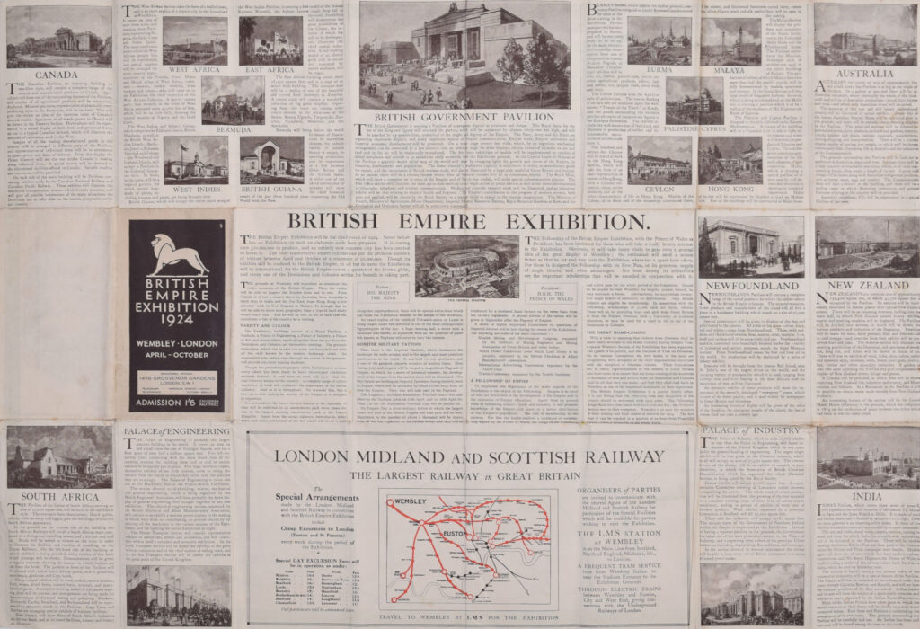 British Empire Exhibition 1924 Wembley map by Stanley Kennedy North