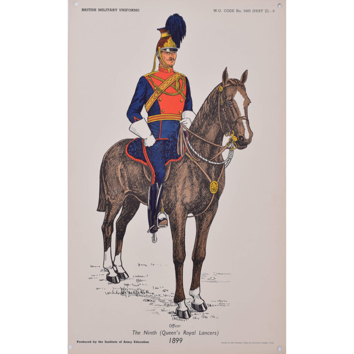 9th Queen's Royal Lancers Officer Institute of Army Education uniform ...