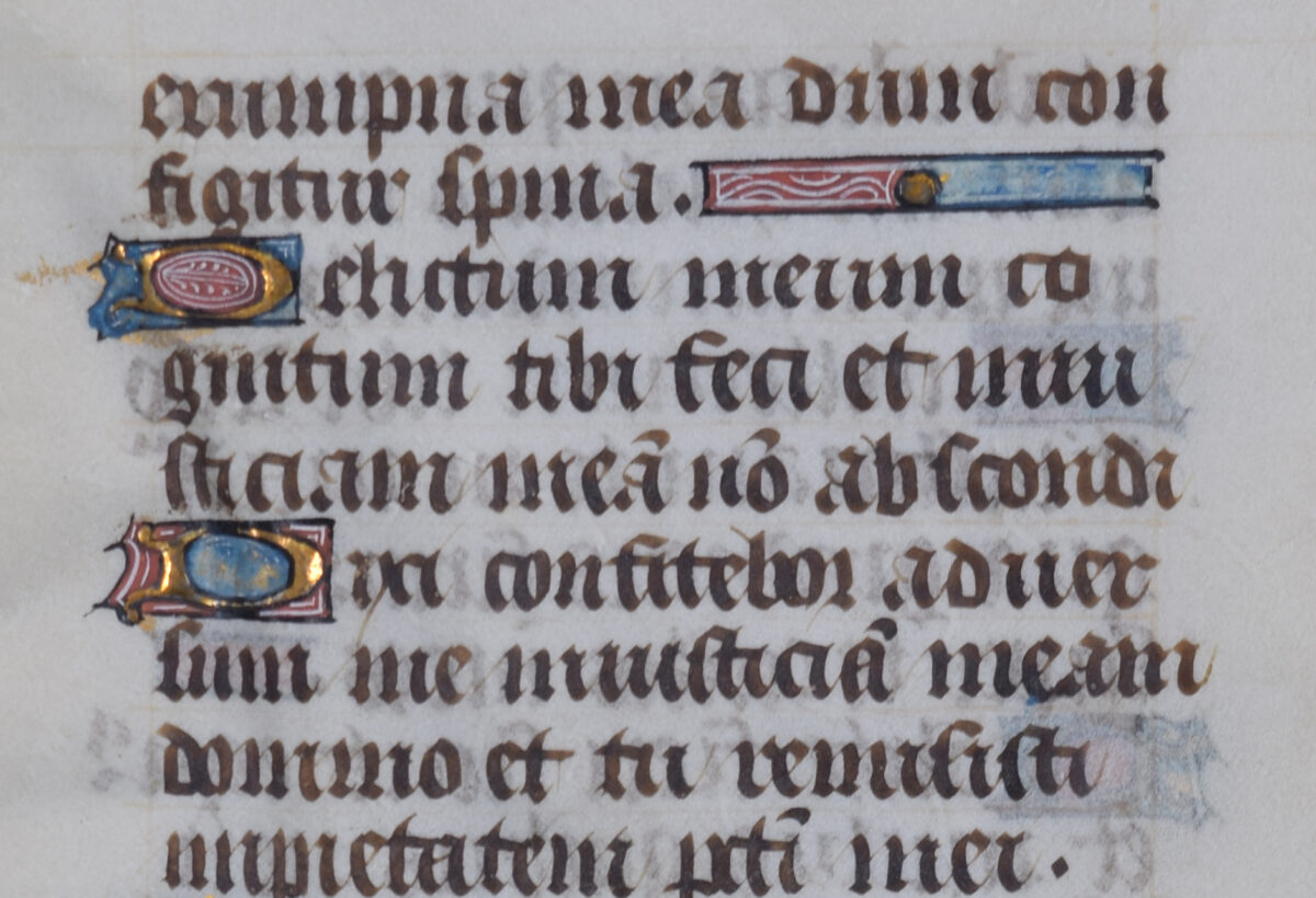 Illuminated psalter Psalm 31 manuscript - Manning Fine Art