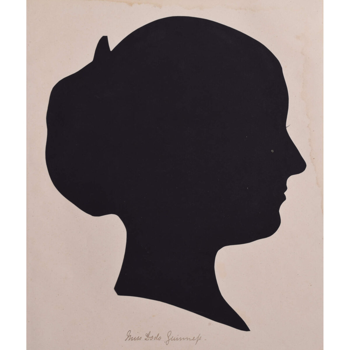 Nineteenth century silhouette of a lady: Miss Adelaide Maud "Dodo" Guinness