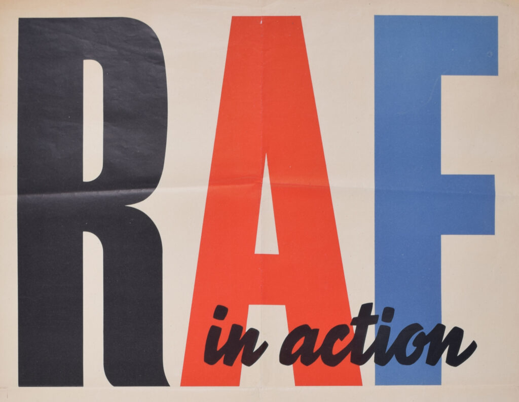 RAF in Action WW2 original vintage poster - Manning Fine Art