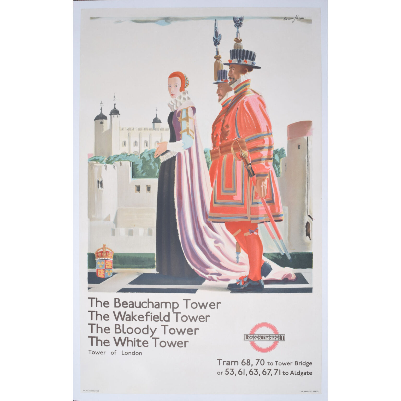 Tower of London original vintage 1935 poster by Andrew Johnson ...