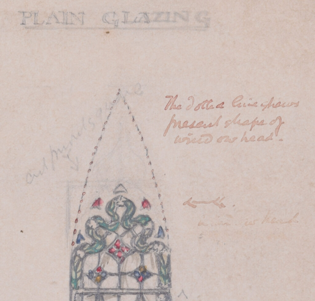 Chelford Church stained glass window design by Reginald Hallward ...