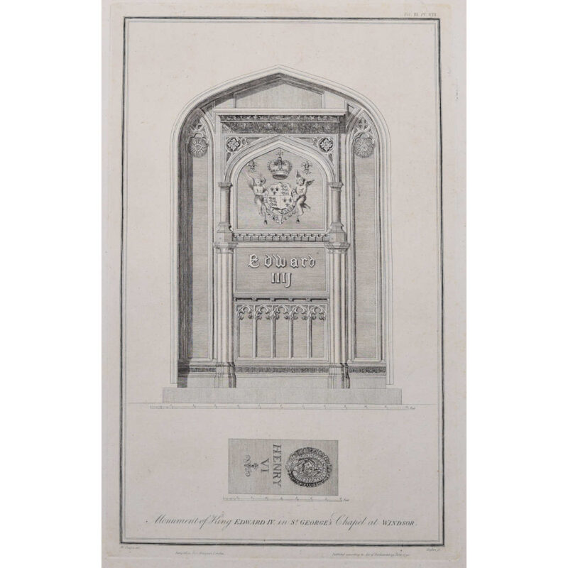 Monument of King Edward IV in St George's Chapel at Windsor, 1790 ...