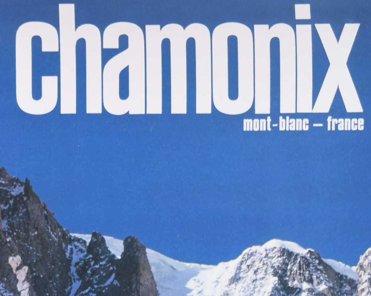 Chamonix, original vintage skiing poster - Manning Fine Art